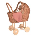 Wicker Pram with Knitted Blanket by Egmont Toys | Buy Online
